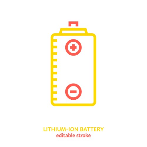 Lithium-ion battery rechargeable accumulator Vector Image