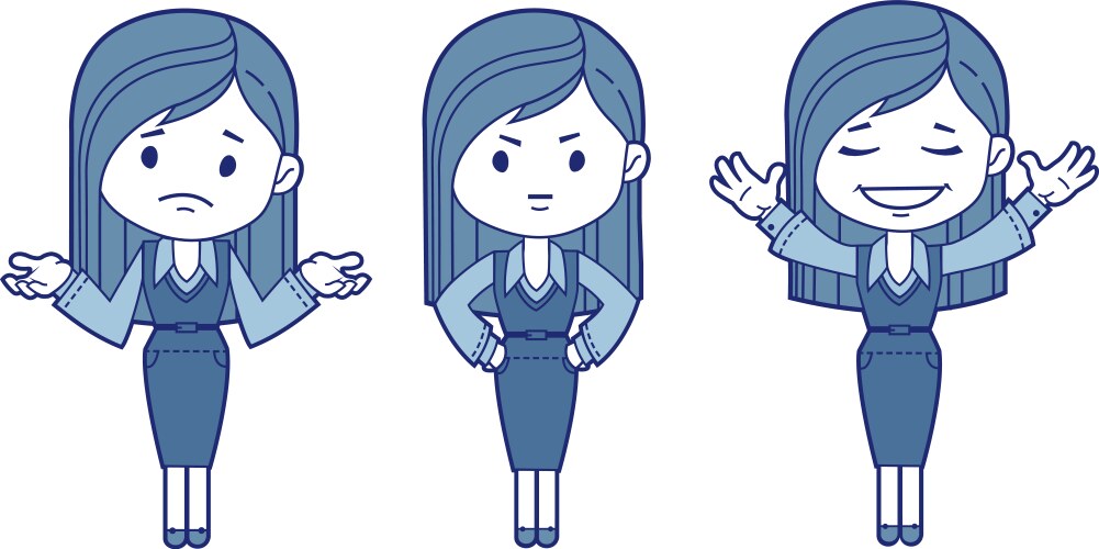 Three girls Royalty Free Vector Image - VectorStock