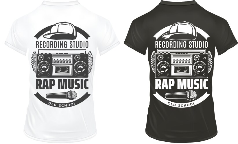 Vintage colored rap music festival poster Vector Image