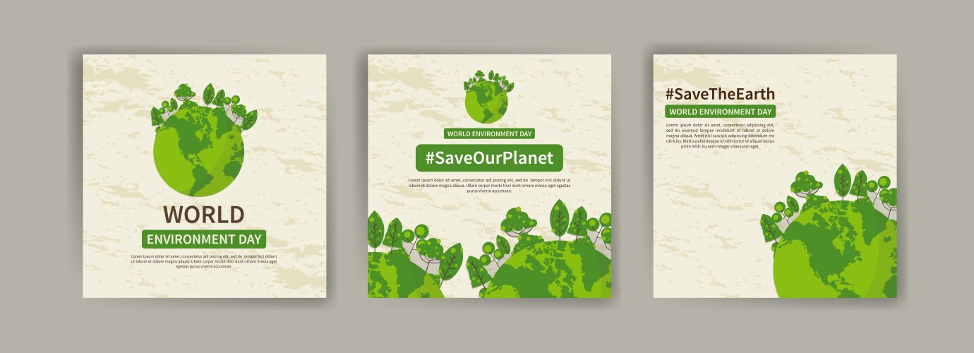 World environment day poster template Royalty Free Vector