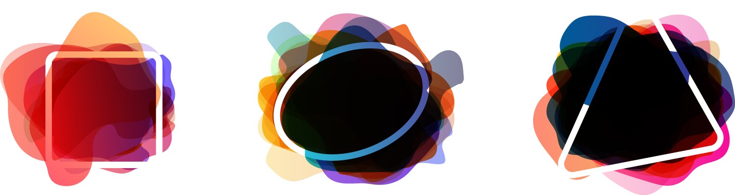 Colorful fluid square logo design template Vector Image