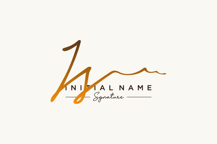 Js initial handwriting logo with circle template Vector Image