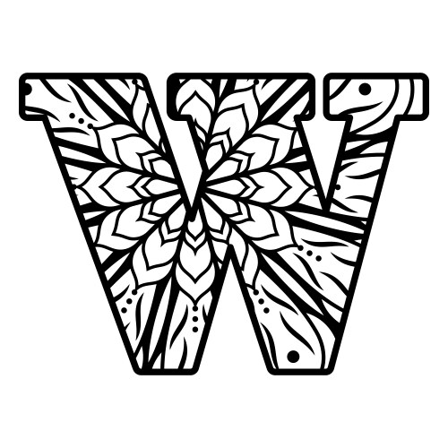 Alphabet Mandala Book Vector Images (over 560)