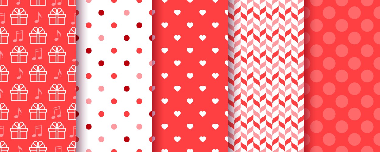 Valentines day seamless pattern red backgrounds Vector Image