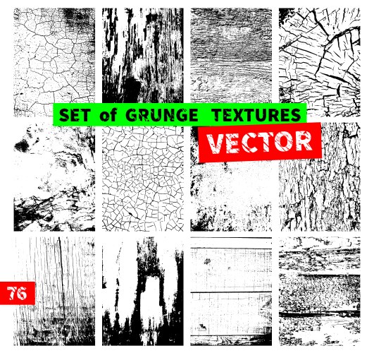 Pen hatch grunge textures set Royalty Free Vector Image