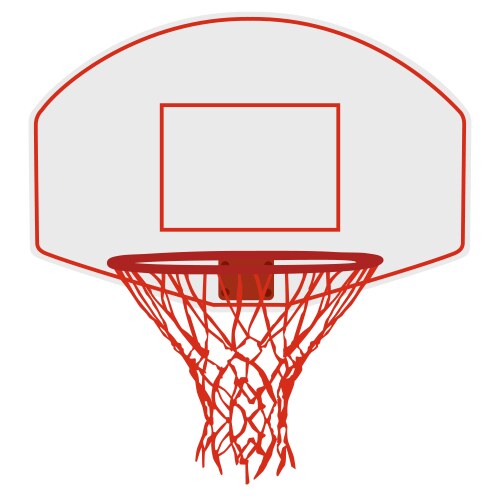 Basketball ring with net Royalty Free Vector Image
