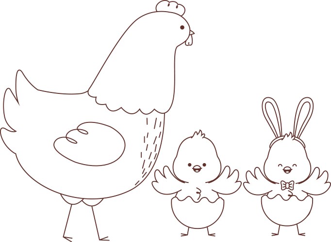 Happy farm animals cartoon Royalty Free Vector Image
