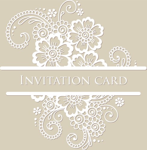 Sample text lace design Royalty Free Vector Image