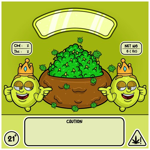 Chestnut strain with weedbud in cartoon style Vector Image