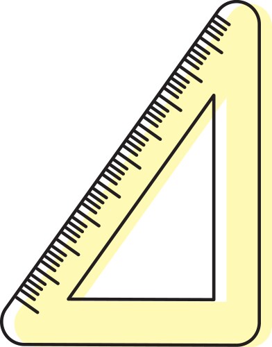 Ruler and triangle setsquare Royalty Free Vector Image