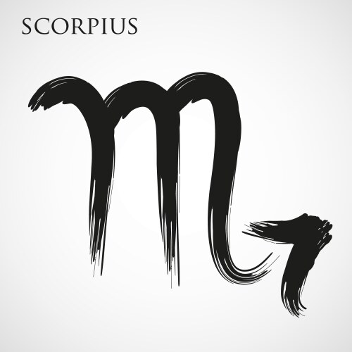 Scorpion zodiac symbol isolated on white Vector Image