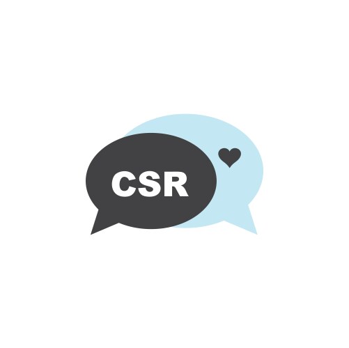 Corporate social responsibility csr symbol sign Vector Image
