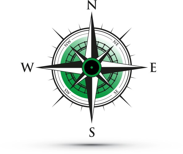 Nautical Compass Green Vector Images (over 1,000)
