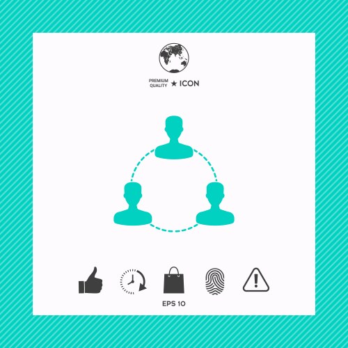 Human connection symbol icon Royalty Free Vector Image