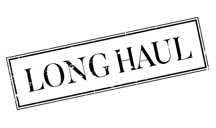 Long haul rubber stamp Royalty Free Vector Image