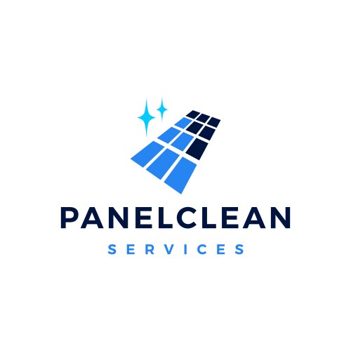 Solar panel cleaning service logo icon Royalty Free Vector
