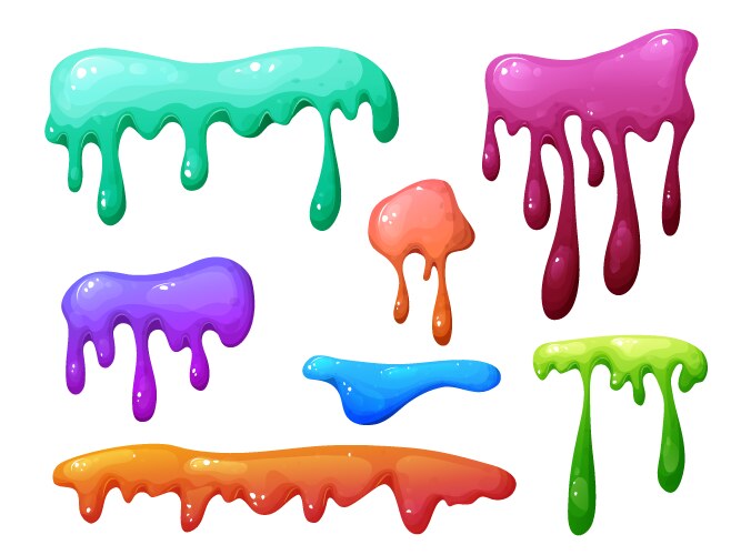 Splat slime mucus sticky liquid goo spots Vector Image