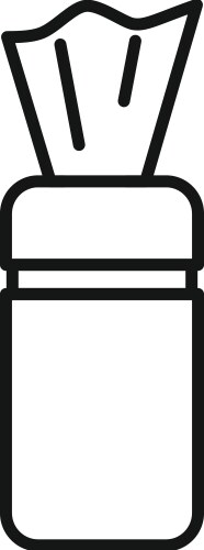 Wet tissue icon outline paper box Royalty Free Vector Image