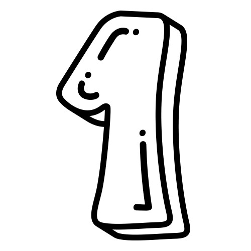 Cute Number 1 Vector Images (over 3,800)