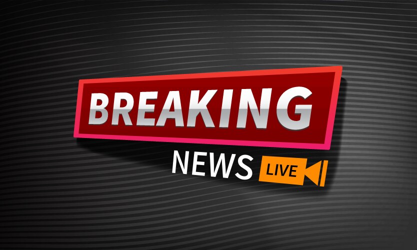 Breaking news title template Royalty Free Vector Image