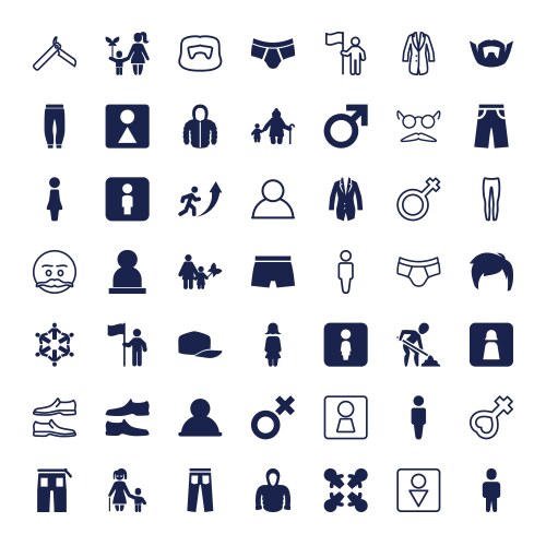 25 men icons Royalty Free Vector Image - VectorStock