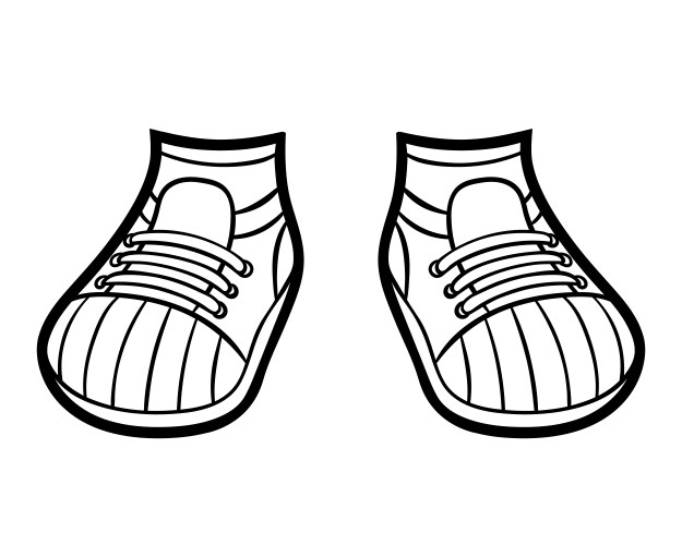 Coloring book cartoon shoe collection rubber boots