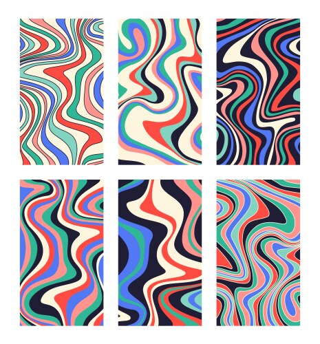 2023 numbers on abstract trippy backgrounds Vector Image