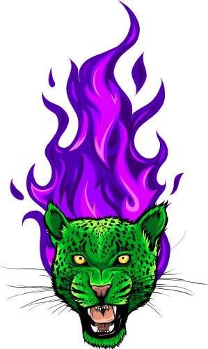 Leopard with gun on white Royalty Free Vector Image