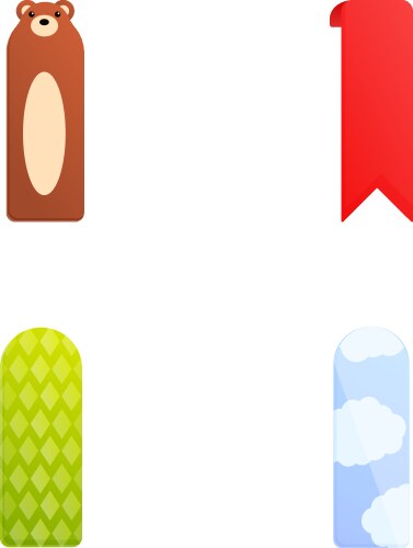 Cartoon Bookmark Icon – Royalty-Free Vector | VectorStock