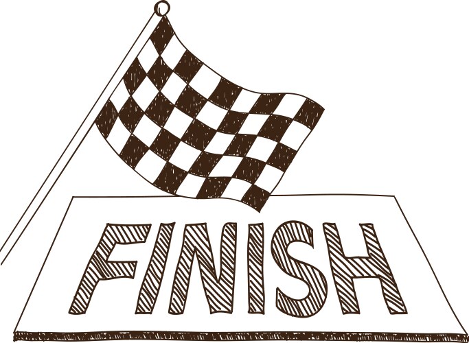 Cartoon Finish Flag