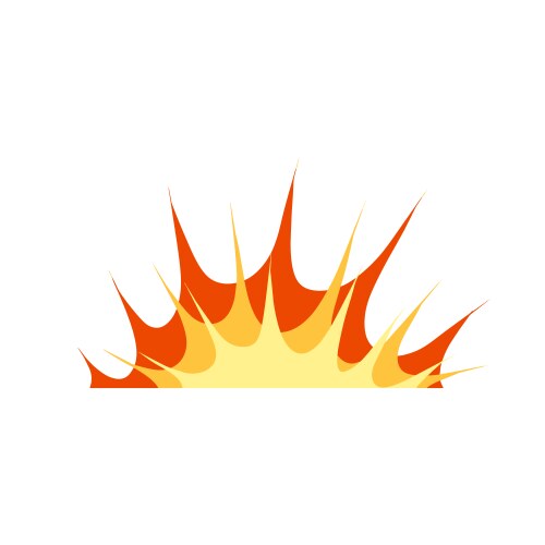 Comic boom explosion big fireball Royalty Free Vector Image