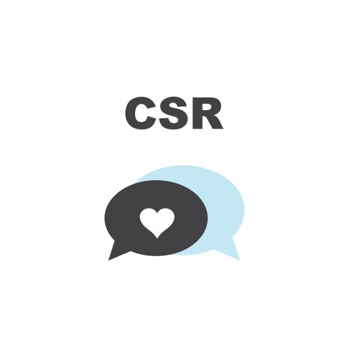 Corporate social responsibility csr symbol sign Vector Image