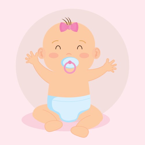 Cute little baby character Royalty Free Vector Image