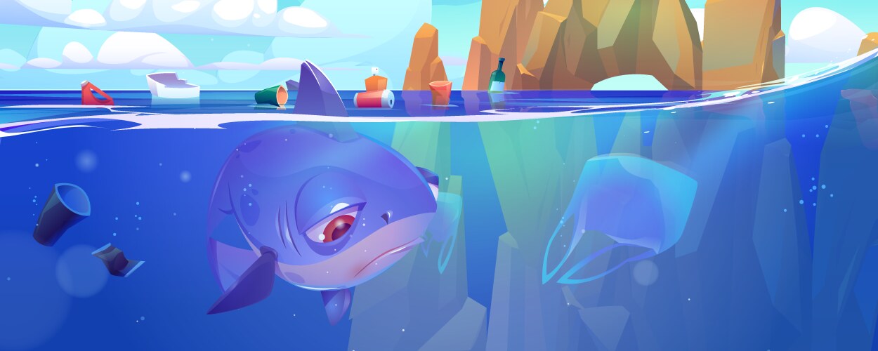 Shark Ocean Sad Vector Images (56)