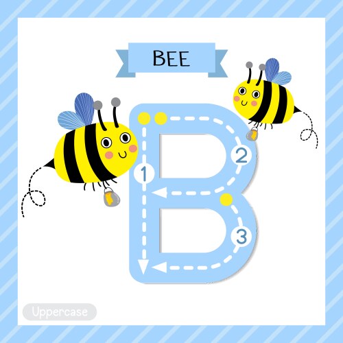 Uppercase B Tracing Worksheet - Bird Theme – Royalty-Free Vector ...