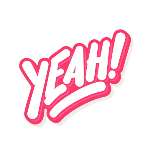 Goal lettering typography sticker word Royalty Free Vector