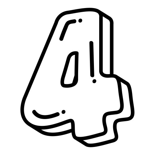 Funny Number 4 Vector Images (over 1,600)