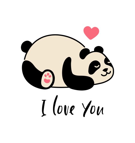 Two cute pandas with inscription hello and goodbye