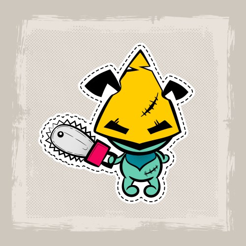 Creepy zombie voodoo Royalty Free Vector Image