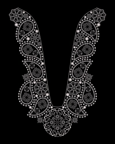 Neck line design Royalty Free Vector Image - VectorStock