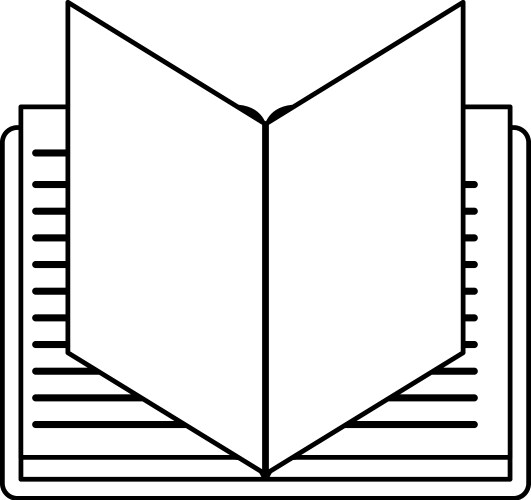 Reading book separator Royalty Free Vector Image