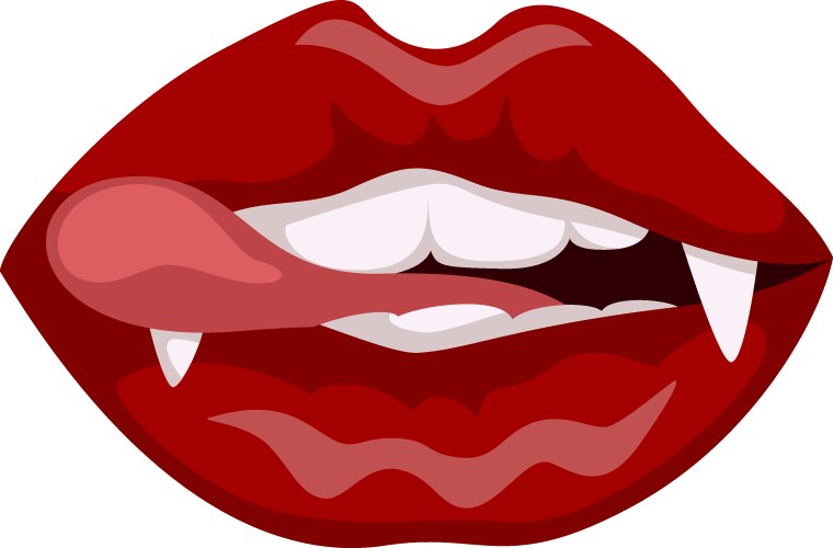 Fangs of vampire Royalty Free Vector Image - VectorStock