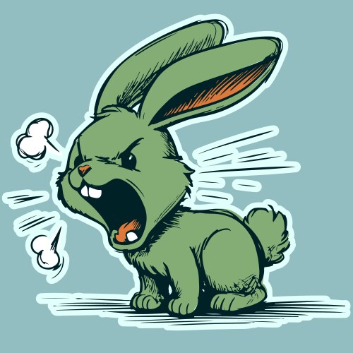 Angry Rabbit Vector Images (over 1,100)