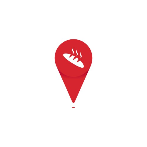 Barber shop pin point icon logo for map location Vector Image