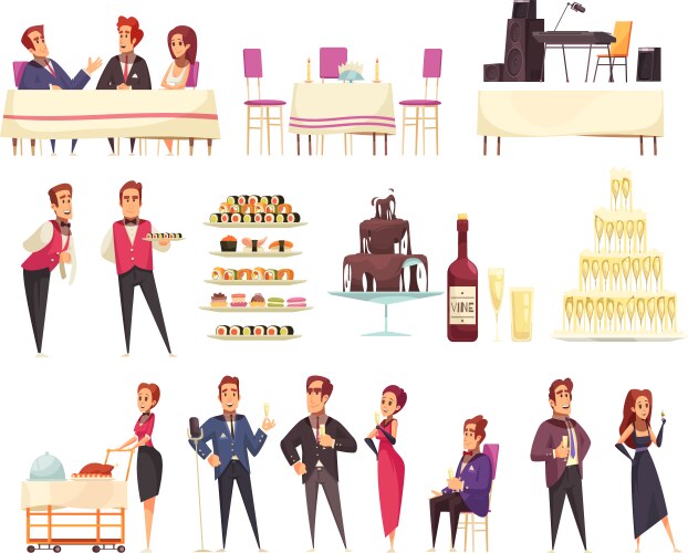 Cartoon Catering Food Service Vector Images (over 4,300)