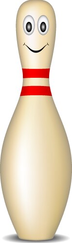 Pin bowling sport image pictograph Royalty Free Vector Image