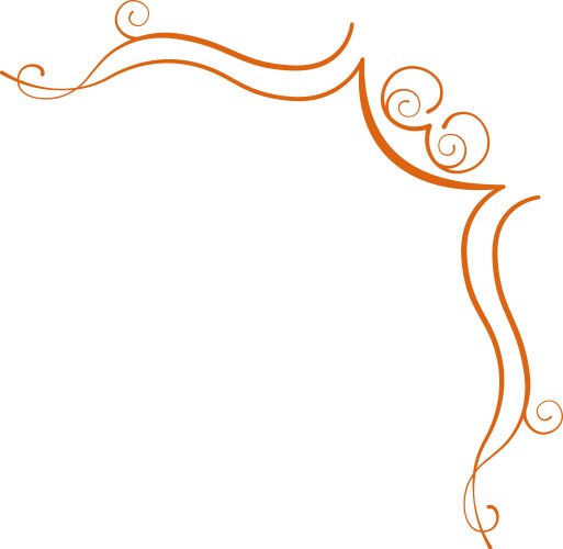 Corner border calligraphy line Royalty Free Vector Image