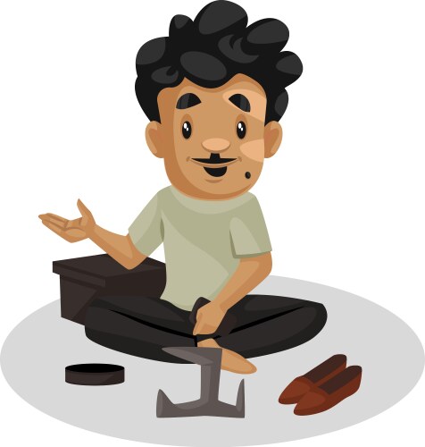 Cobbler cartoon character Royalty Free Vector Image