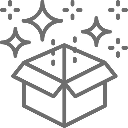 Mystery box label or sticker Royalty Free Vector Image