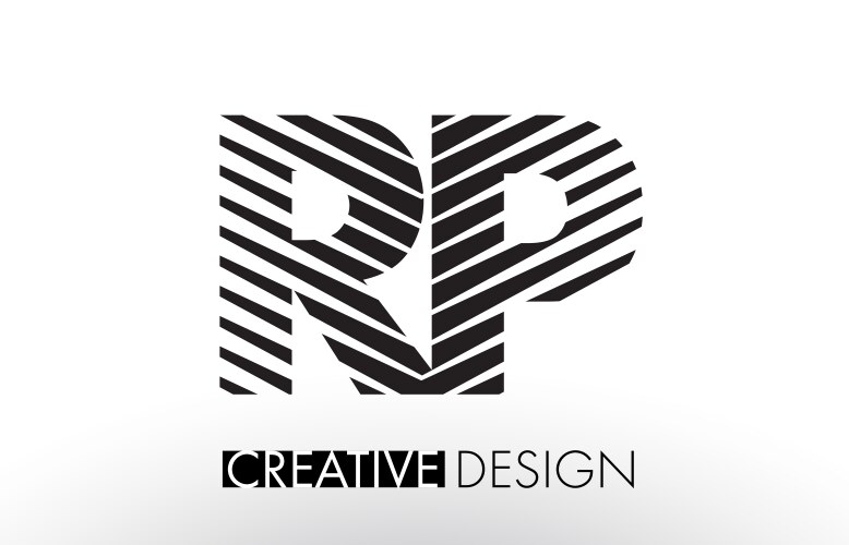 Pr p r letter modern logo design with yellow Vector Image